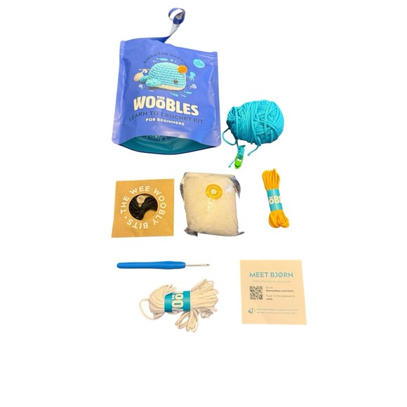 Other | The Woobles Wobbles Crochet Kit Beginners Blue Bjorn Narwhal ...